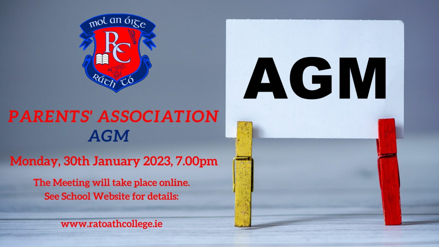 Parents' Association AGM - January 2023 - Ratoath College